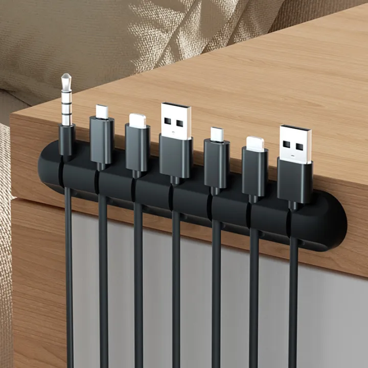 Cable Organizer Management Wire Holder Flexible USB Cable Winder Tidy ...