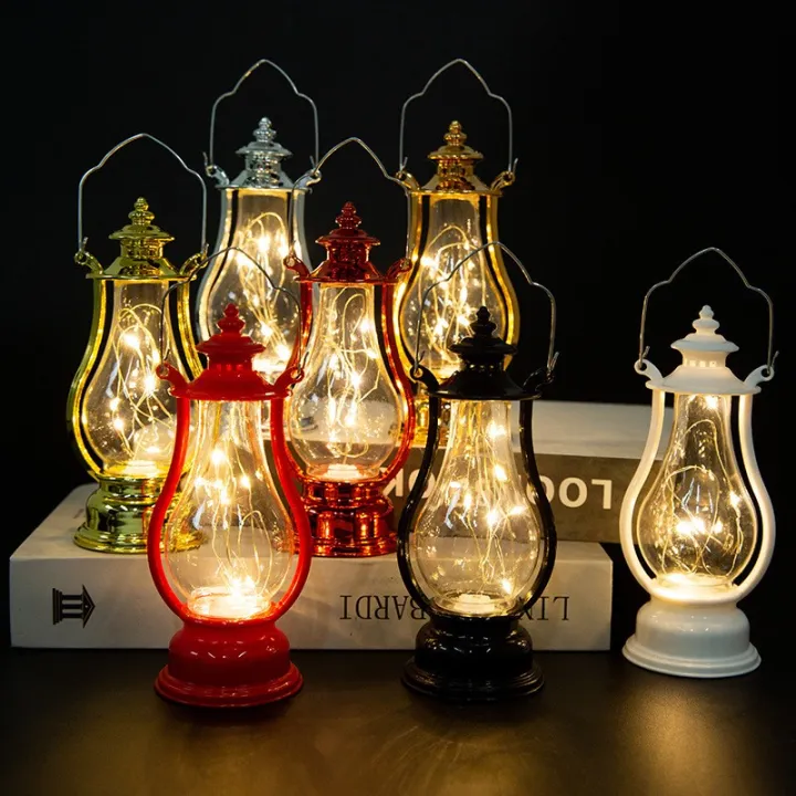 Led Retro Small Oil Lamp Multicolor Interior Decorative Desk Lamp ...