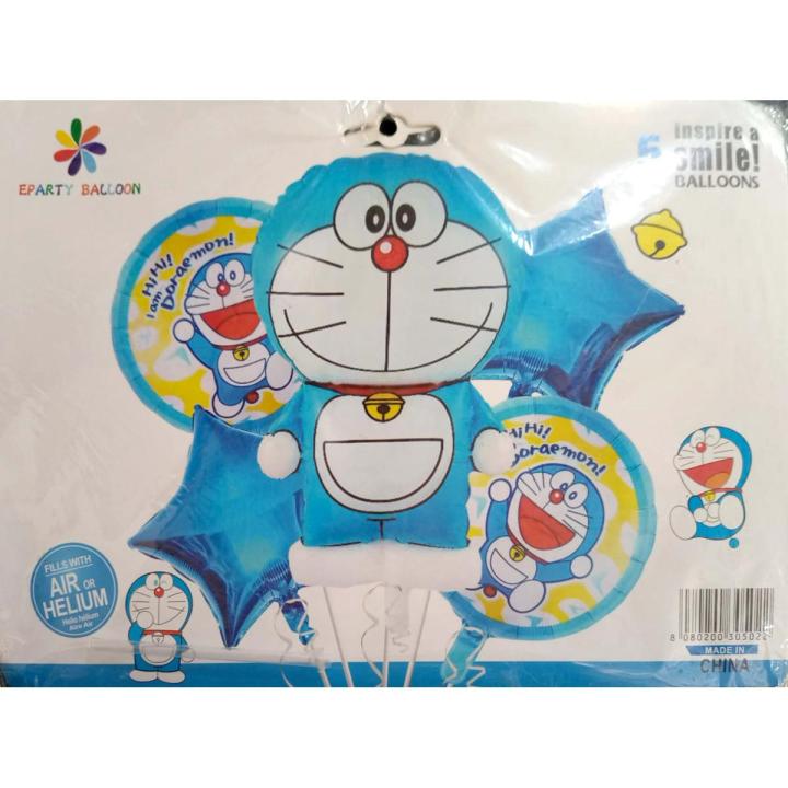 5PCS Doraemon Foil Balloon Set Party Supplies Kids Birthday... | Daraz ...