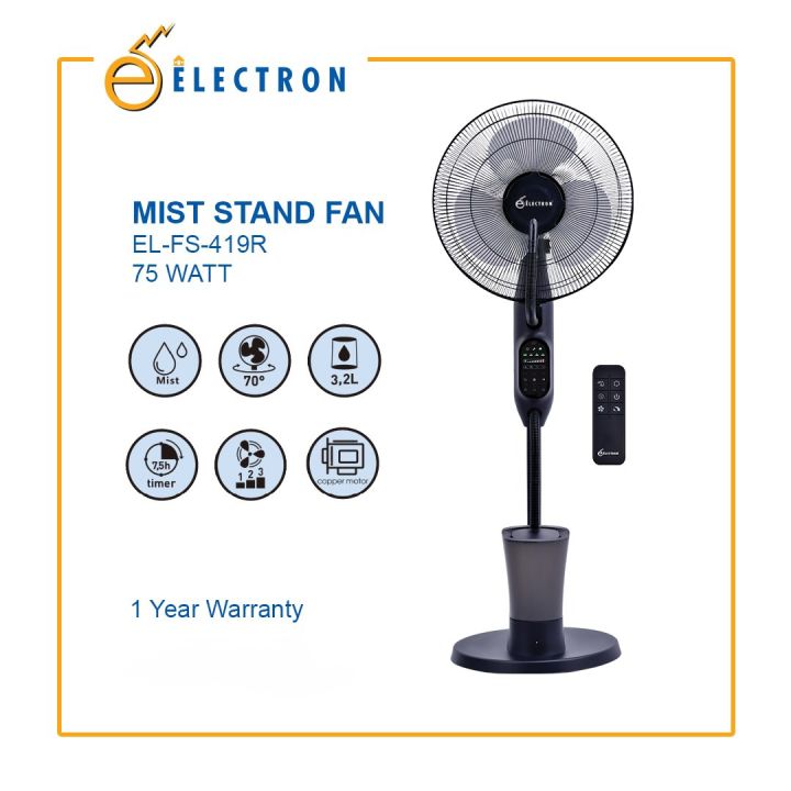Electron Mist Stand Fan With Remote control (EL-FS-419R) | Daraz.com.np