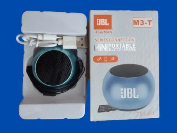 Jbl M3-T Mini Portable Bluetooth & Rechargeable Speaker with light + TF ...