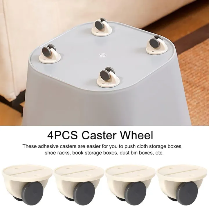 Self-Adhesive Caster Wheels for Furniture | Plastic Swivel Wheels ...
