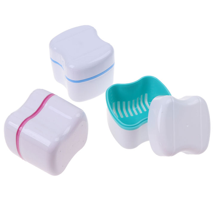 Denture Bath Box Dental False Teeth Storage Box Case Hanging Net ...