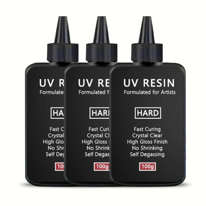 UV Resin-100g 200g 300gUpgraded Crystal Clear Hard UV Resin Kit Fast ...