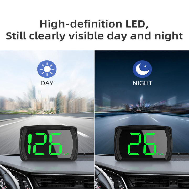 Universal Digital GPS Speedometer Dual Chips KMH MPH Reminder Meter HD ...