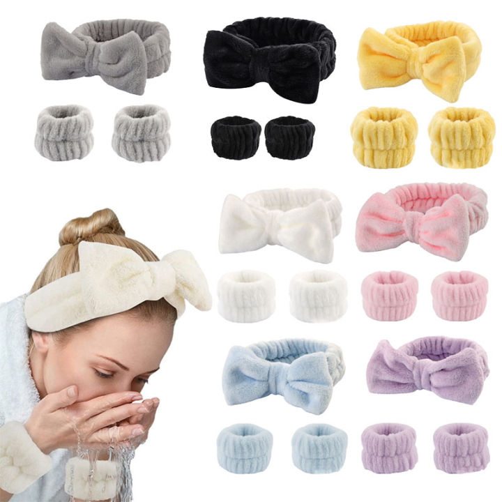 Spa Cosmetic Headband Bow Hair Band for Women Girls Makeup Washing Face ...