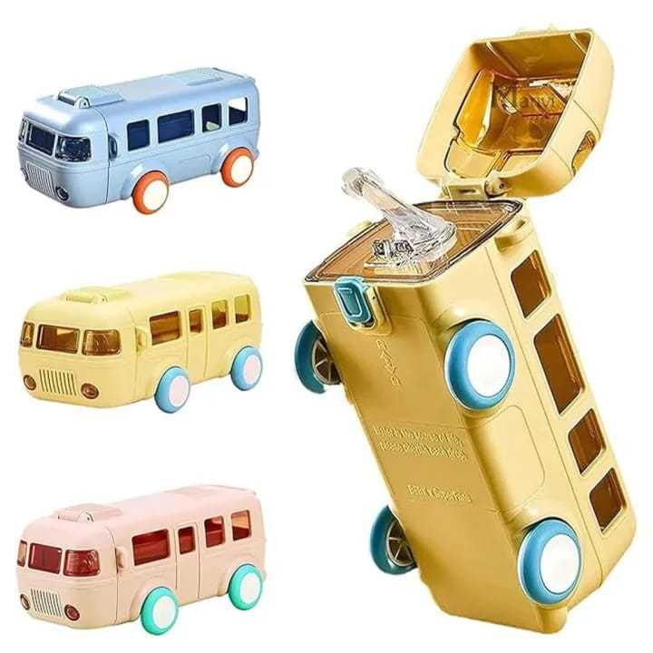Water Bottle For Kids, Bus Shaped Leak-proof School Bus Water Bottle ...