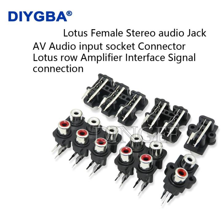 5PCS 2/4/6 Hole RCA Female Stereo Audio Jack AV Audio Input Socket ...