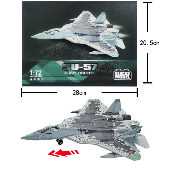 1/100 Scale SU57 Fighter Airplane Model ABS Diecast Aircraft Su-57 ...