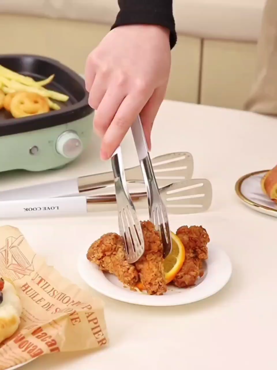 Stainless Steel Kitchen Tong For Grilling ,BBQ and Flip and Fry Stylish ...