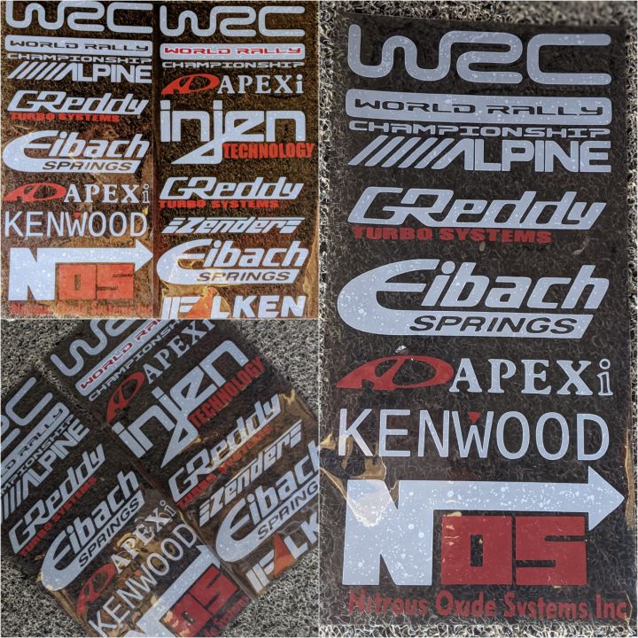 30×18 cm Racing Side Door Stickers Set Waterproof and Reflective Car ...