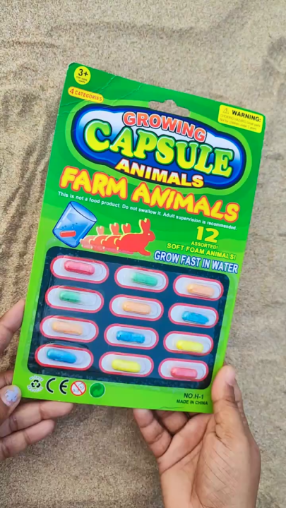AMAZING CAPSULE ANIMALS - 12PCS/Set - Warm Water Growing Animal Capsule ...