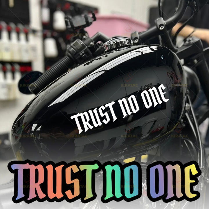 1PC TRUST NO ONE Motorcycle Stickers Waterproof for Motomike Fender ...