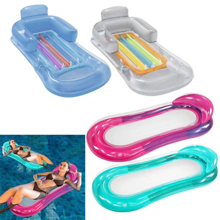 New PVC Inflatable Floating Row Foldable Air Mattresses Swimming Pool ...