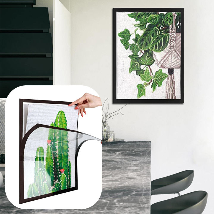 25x35CM Magnetic Photo Frame Diamond Art Frame PVC Black Painting ...