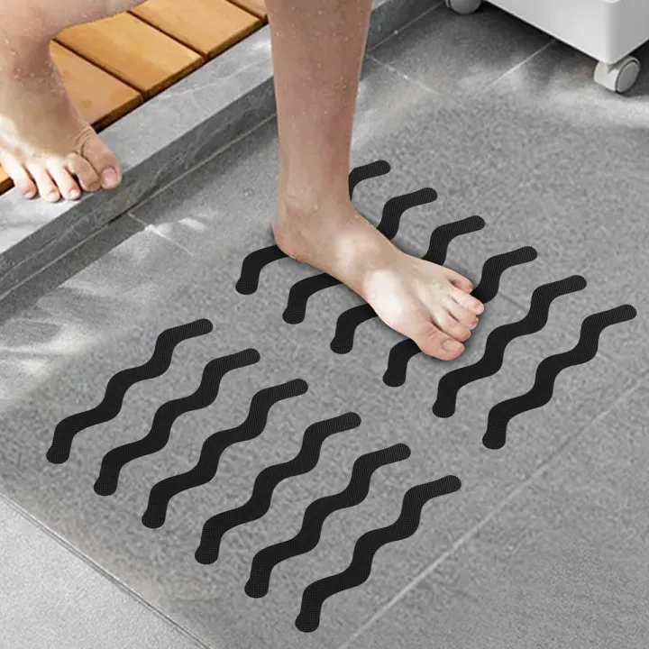 24pcs/pack Bathroom Floor Anti-Slip Sticker Safety Shower Strip Decals ...