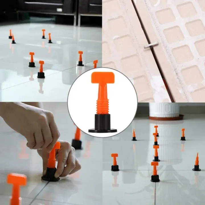 51Pcs Floor Tile Leveling System Clips Spacers for Porcelain Ceramic ...
