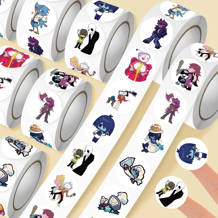 500Pcs/Roll Funny Cartoon Deltarune Stickers Deltarune Tenna DIY ...