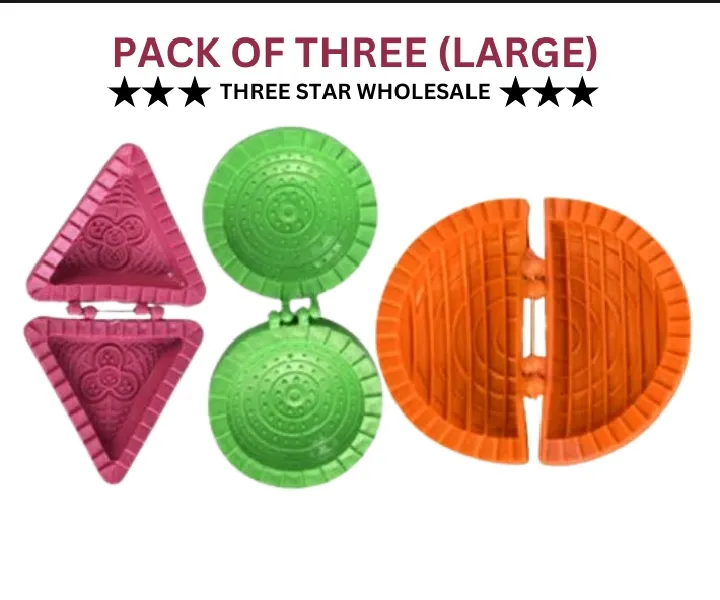 Samosa Shape maker in 3 different pieces set Large size Triangle Circle ...