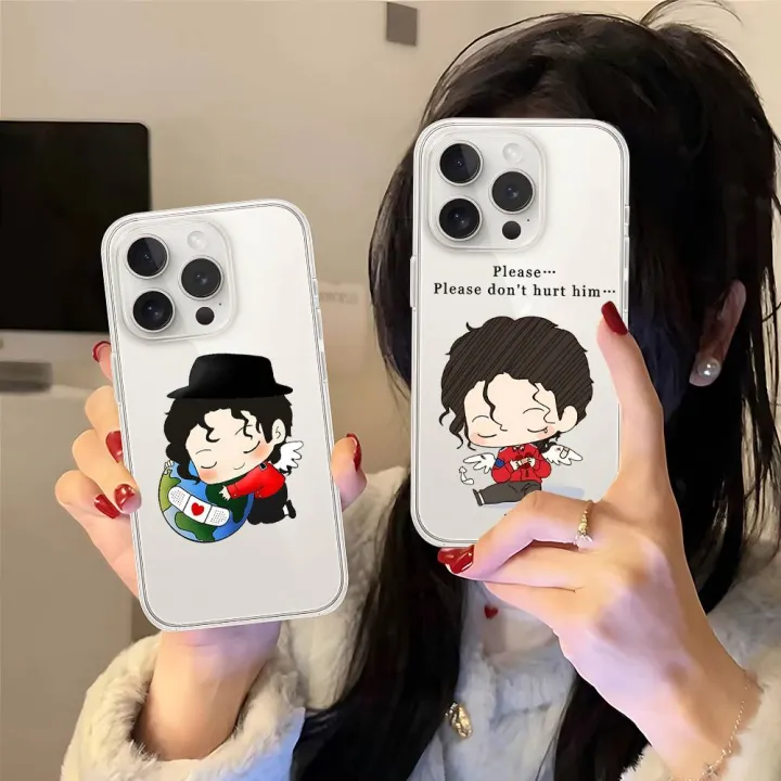 Cute Cartoon M-Michael J-Jackson Phone Case For Iphone17 16 15 11 13 14 ...
