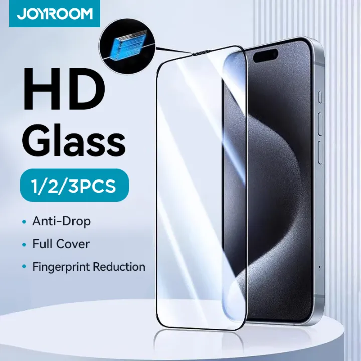 Joyroom 3/2/1pcs HD Glass Screen Protector For iPhone 16 15 14 13 Pro ...
