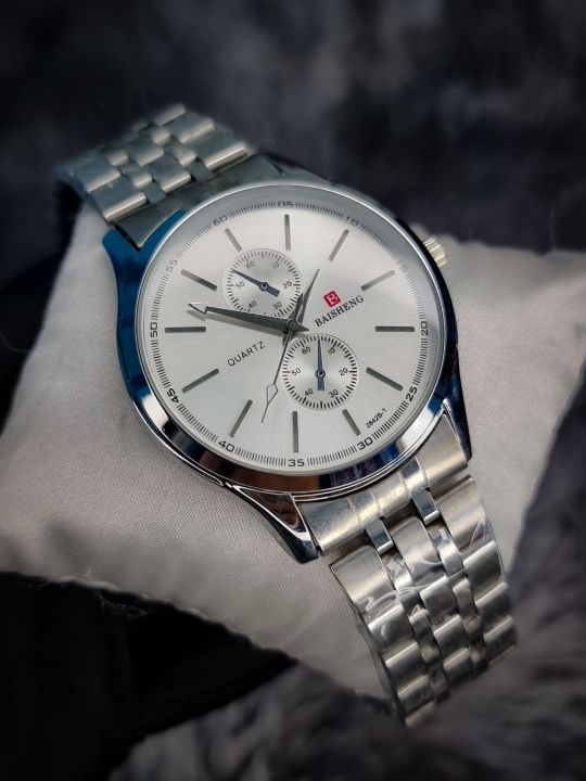 New Fashionable stainless Baisheng analogue Hand watches for men's ...