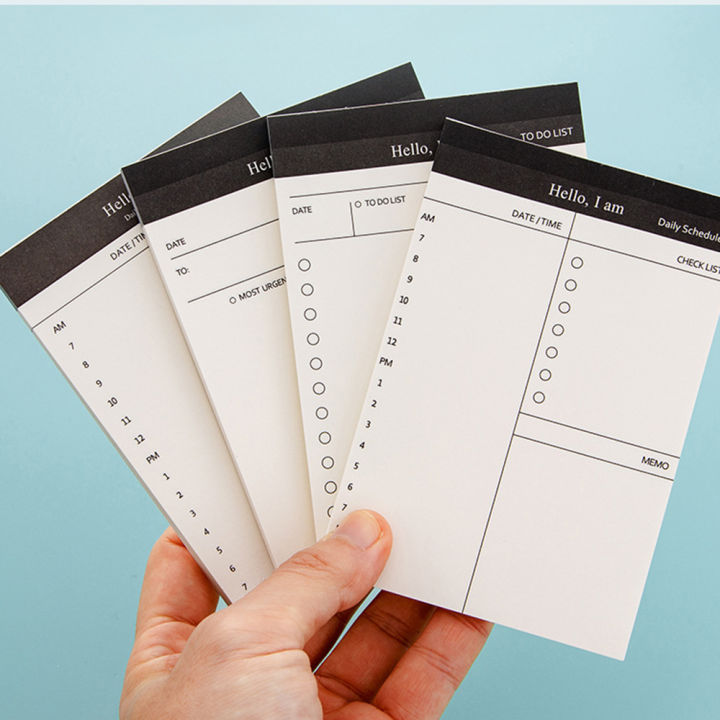 Creative Daily Schedule Memo Pad To Do List Plan Sticky Note Time ...