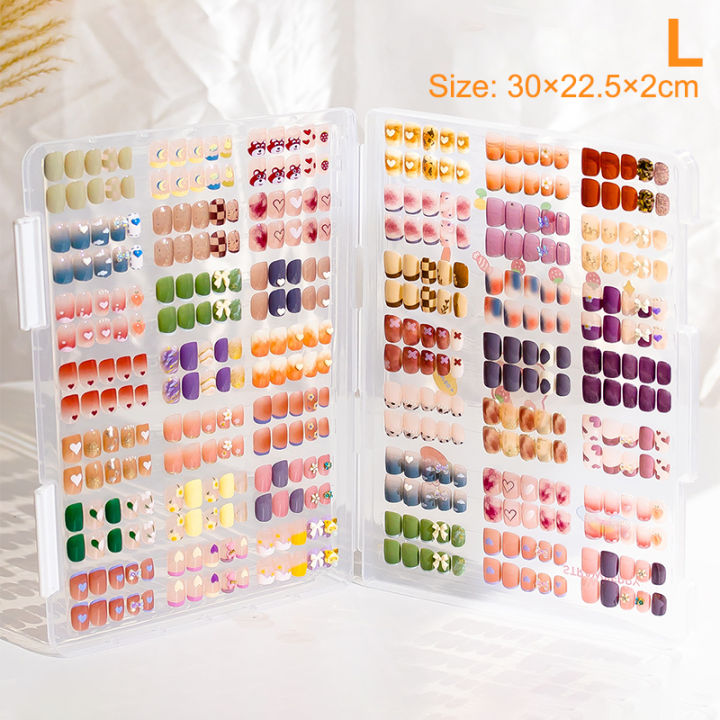 Large Capacity Fake Nail Tip Storage Box DIY Photo Prop Display Board ...