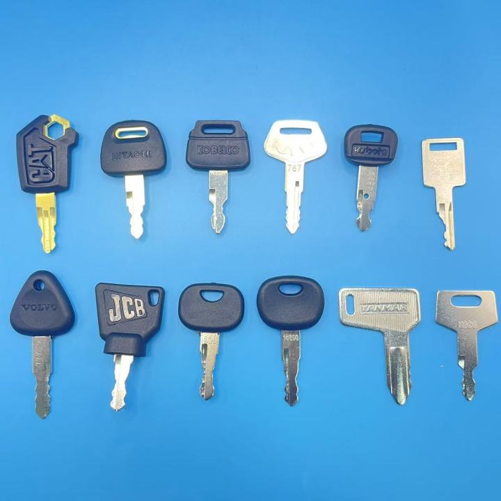 12 Keys Heavy Equipment Construction Ignition Key For Caterpillar Jcb ...
