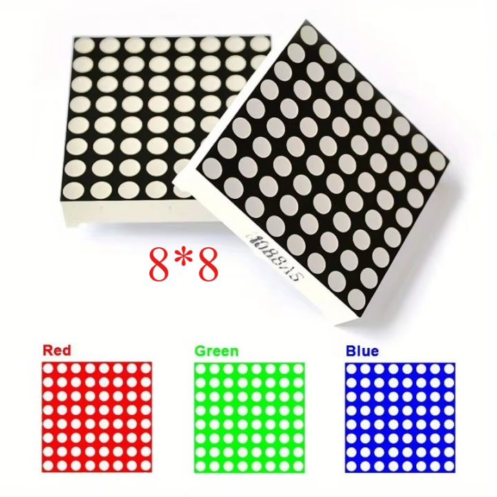 1pc MAX7219 8*8 Dot 3MM Matrix LED Display Module Red Blue Green 3MM ...