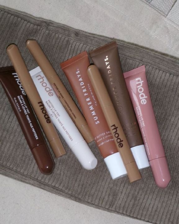 Trio of Summer Friday lip balm, Rhode lip tint and Rhode lip liner ...