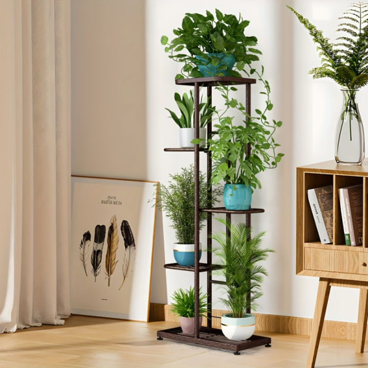 High Multi-layer Indoor Potted Metal Plant Stand - Suitable For Living ...