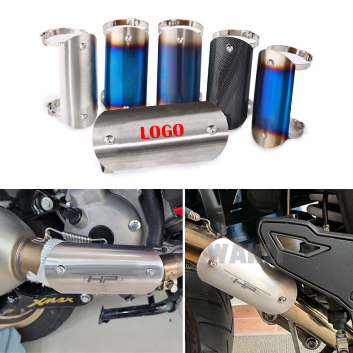 Universal Motorcycle sc Exhaust Heat Shield Cover Muffler Link Pipe ...