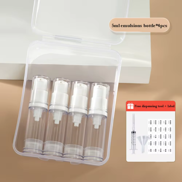 5-15ML Clear Empty Refillable Airless Vacuum Pump Cream Lotion and ...