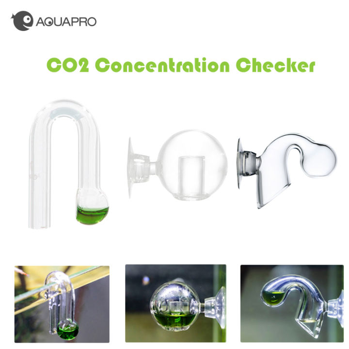 Glass CO2 Concentration Checker Drop Indicator Monitor ADA Style ...
