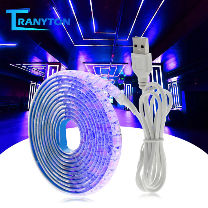 UV LED Strip Light 5V DC 2835 0.5M 1M 2M Waterproof Purple Ribbon Ultraviolet USB Rope Tape for ...