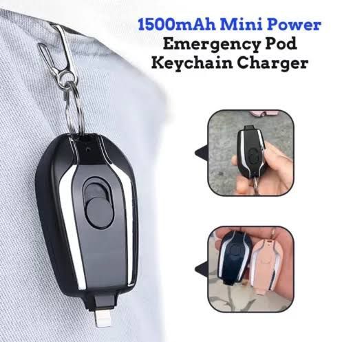 Portable Keychain Charger | 1500mAh Ultra-Compact Mini Battery Pack ...