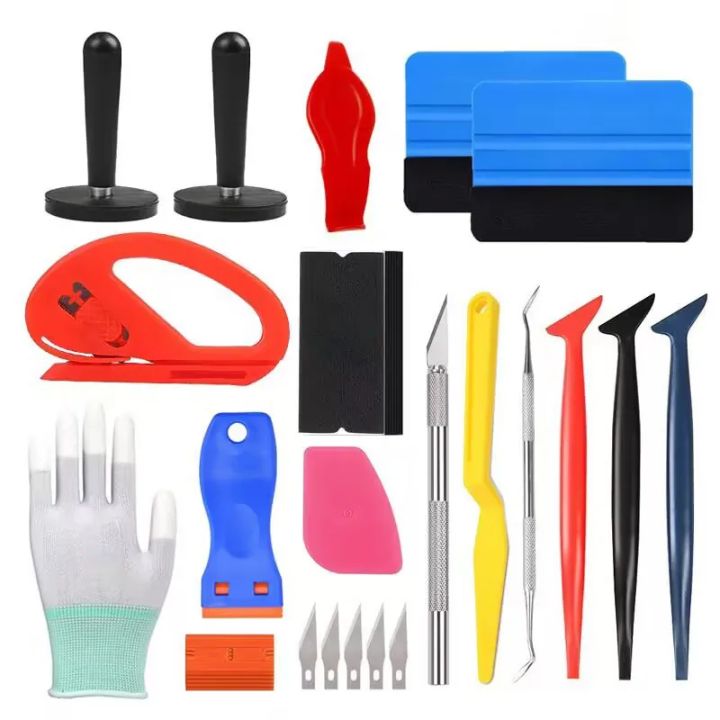 20 Piece Set of Automotive Film Application Tools, Plastic Scraper ...