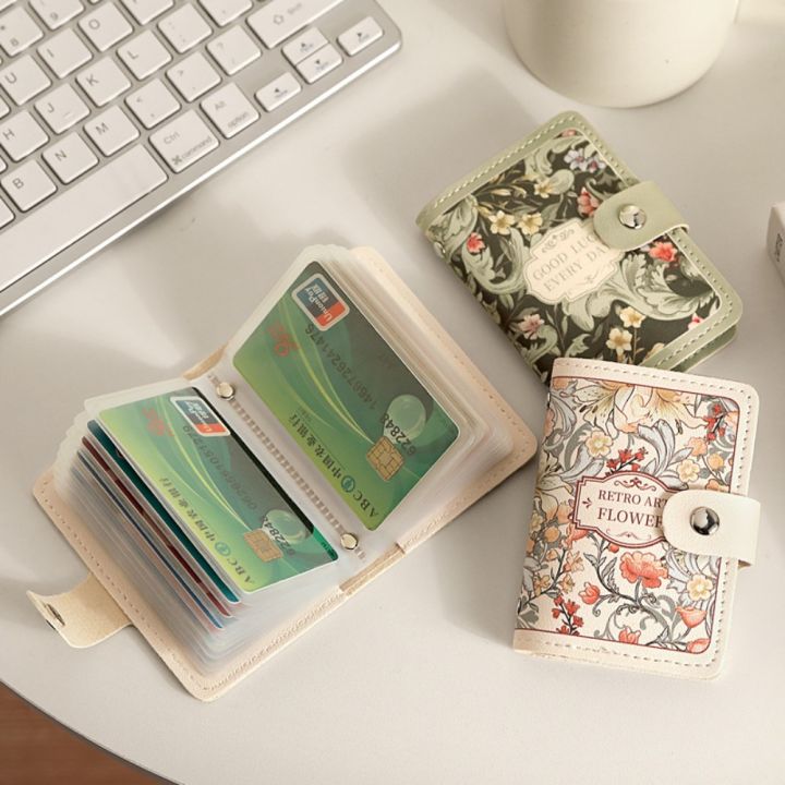 Creative 20 Card Pockets PU Leather Mini Wallets RFID Blocking ID Card ...