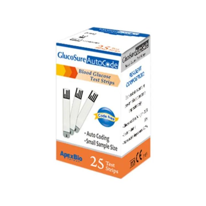 25 Pcs Test Strips Vial Pot for Glucosure AutoCode Blood Glucose Meter ...