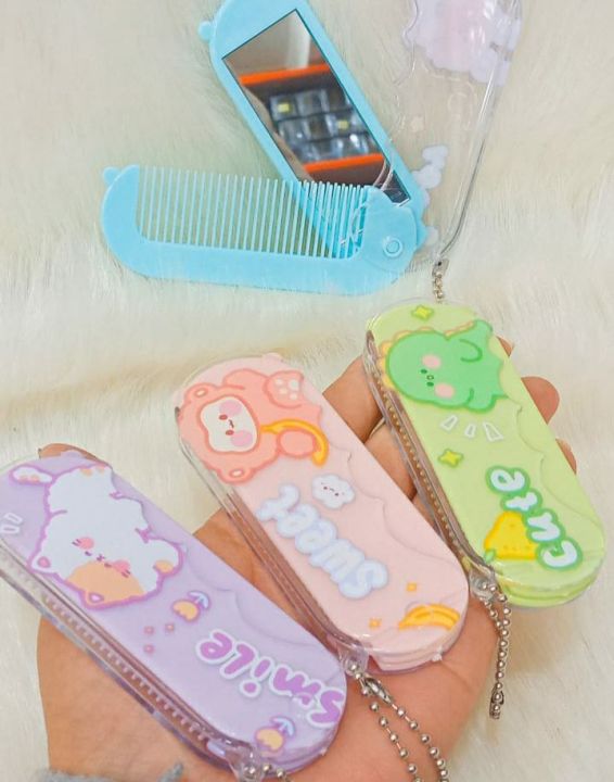 Small Size Comb And Mirror For Kids Learning Self Combing | Daraz.com.np