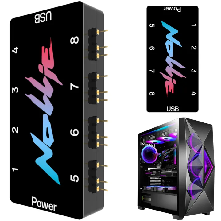 5V 3Pin ARGB Controller Support SignalRGB OpenRGB ARGB Fan HUB ...