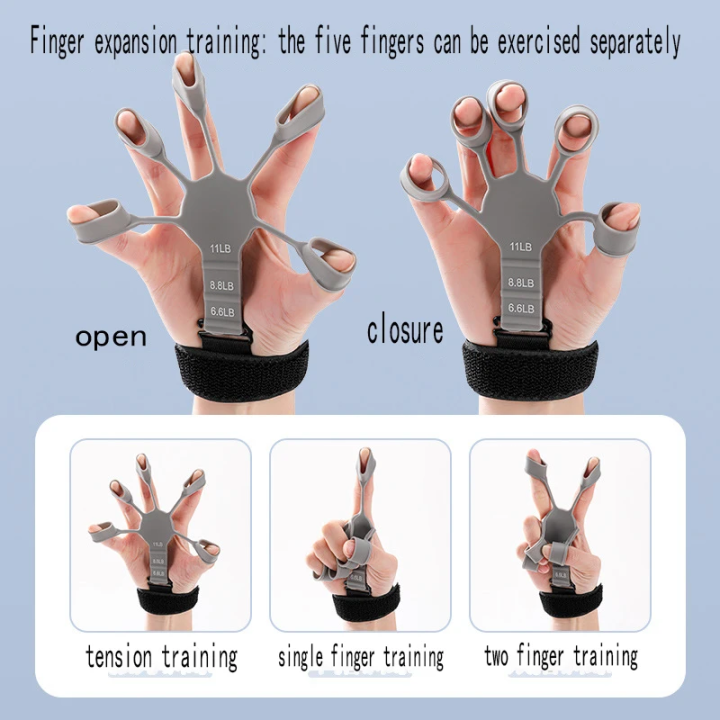 Finger Gripper Finger Exerciser Guitar Finger Exerciser 6 Resistant ...