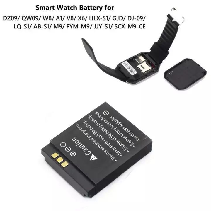 DZ09 Smart Watch Battery 380mAh Rechargeable for Mobile Accessories ...