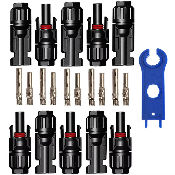 5 Pairs/Batch Of Solar Connectors With 2 Wrenches Waterproof Solar ...