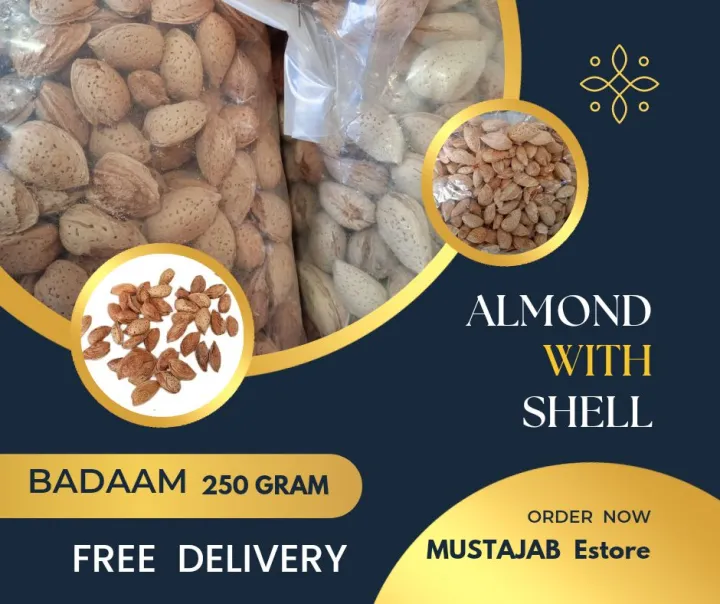 Almont with shell | Badam - 250 gm | Daraz.pk