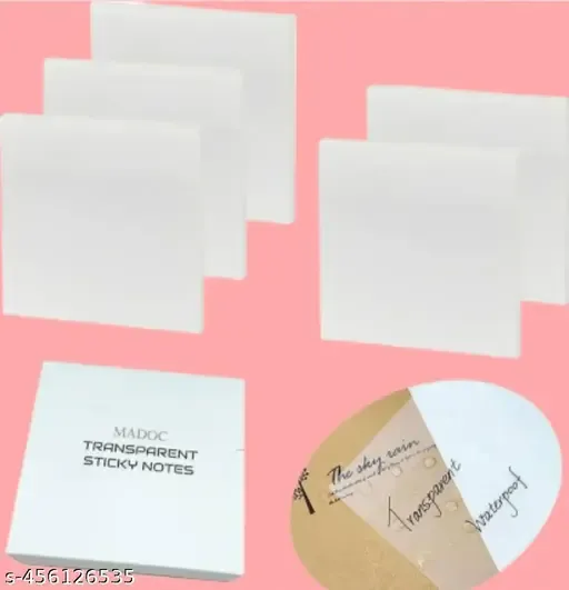 Sticky Note Transparent Self-Sticky Note Pads, Clear Notes 75mm*75mm ...
