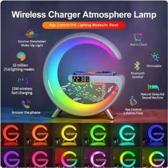 G63 smart light sound machine first charging Alam clock digital alarm ...