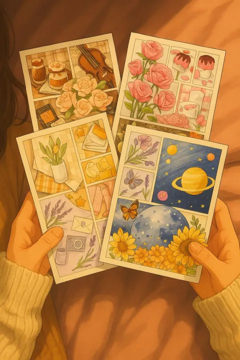 50Pcs different Vintage style papers , Whimsical inspired designs ...
