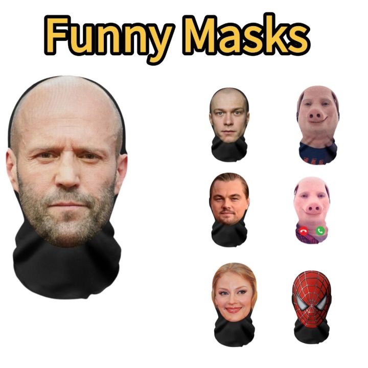 3D Realistic Face Masks Mascaras Realistic Mask Cosplay Prop Funny Mesh ...